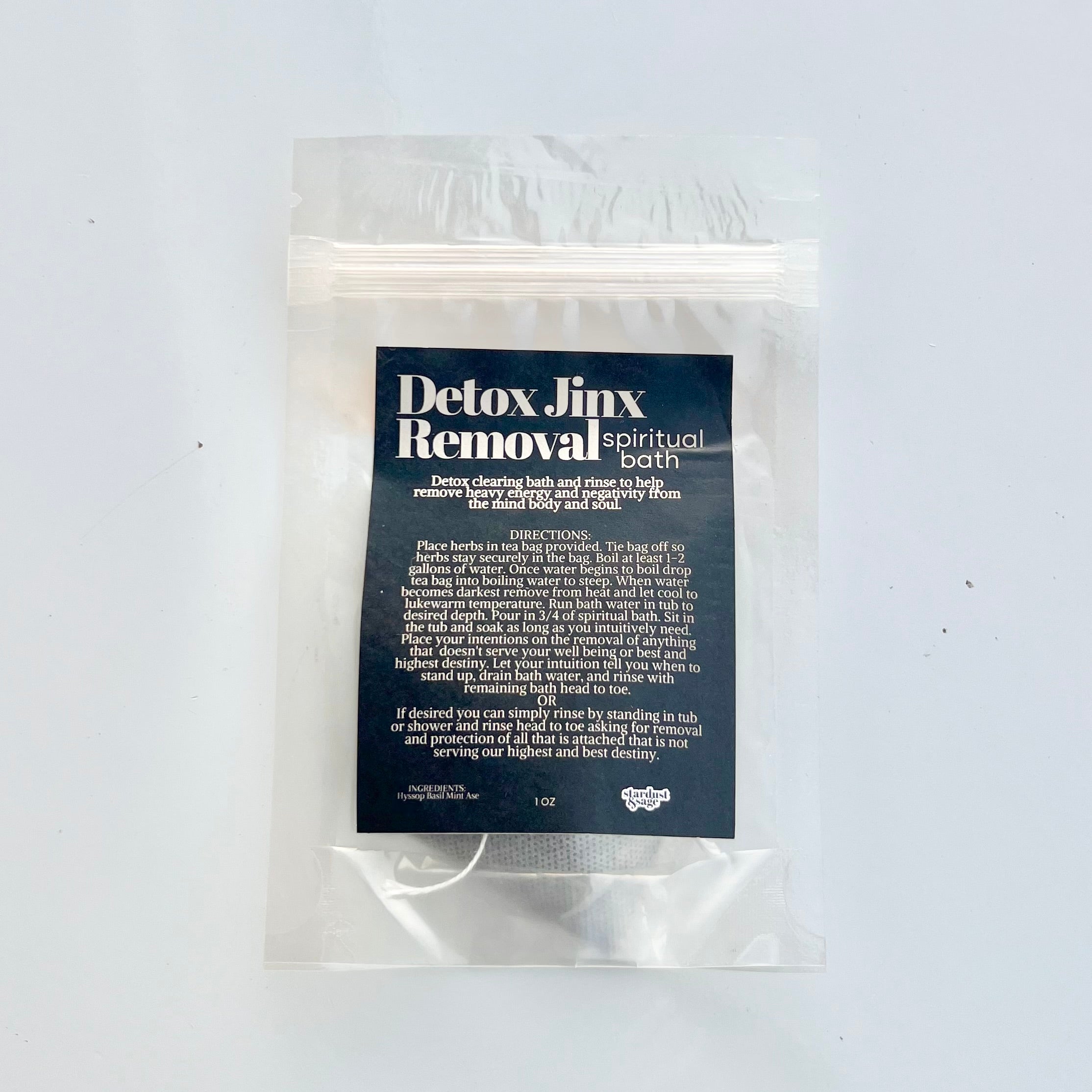 JINX REMOVAL DETOX Spiritual Bath – Stardust & Sage