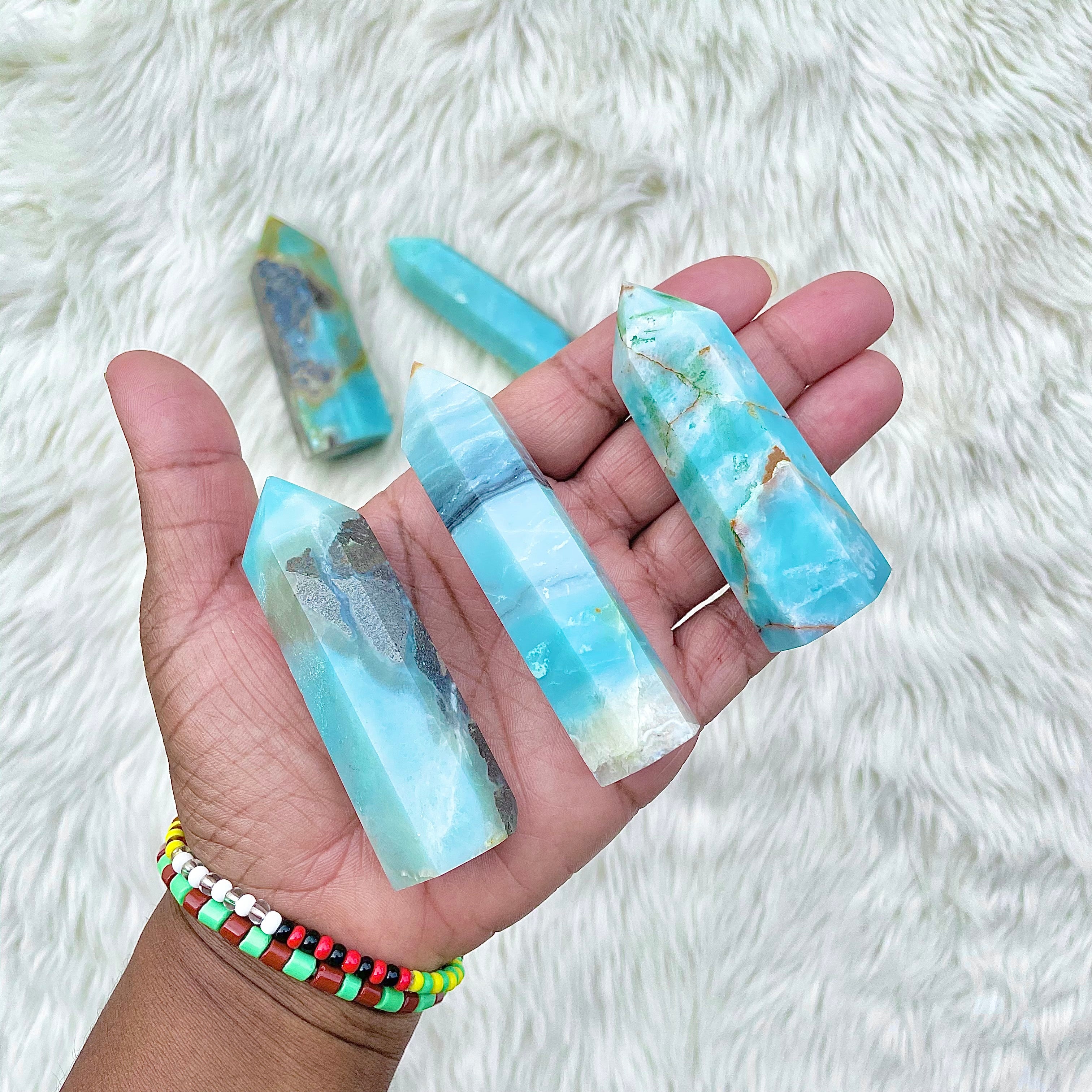 Amazonite Obelisk Tower – Stardust & Sage
