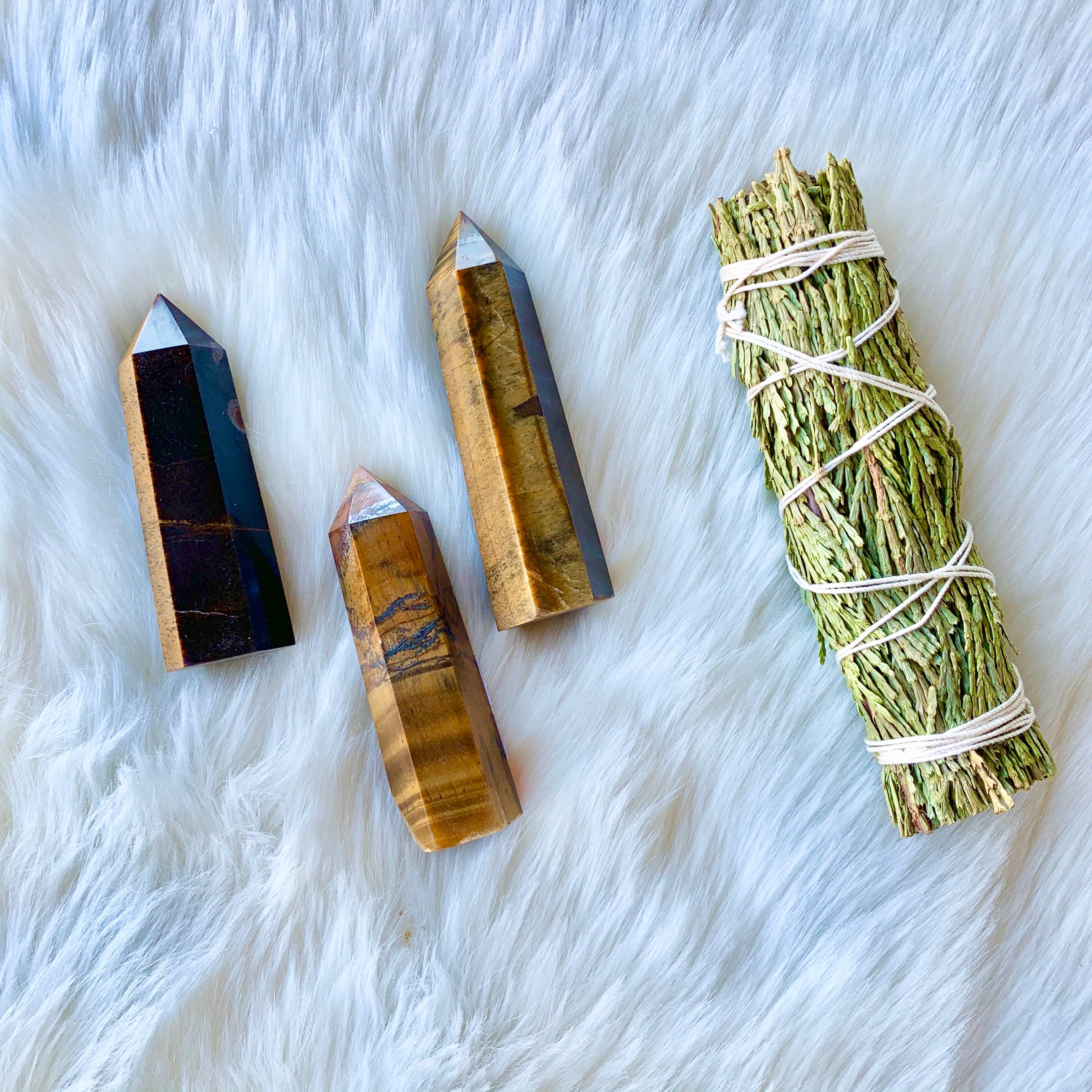 Tigers Eye Obelisk Tower – Stardust & Sage